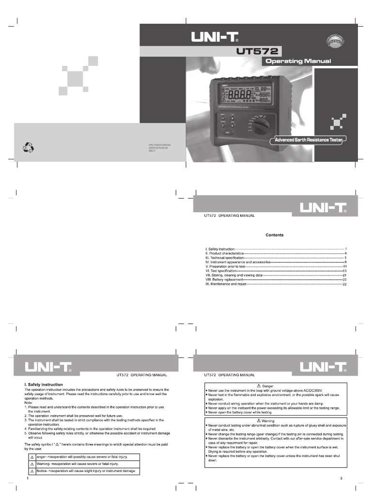 UT572-English-Manual | PDF