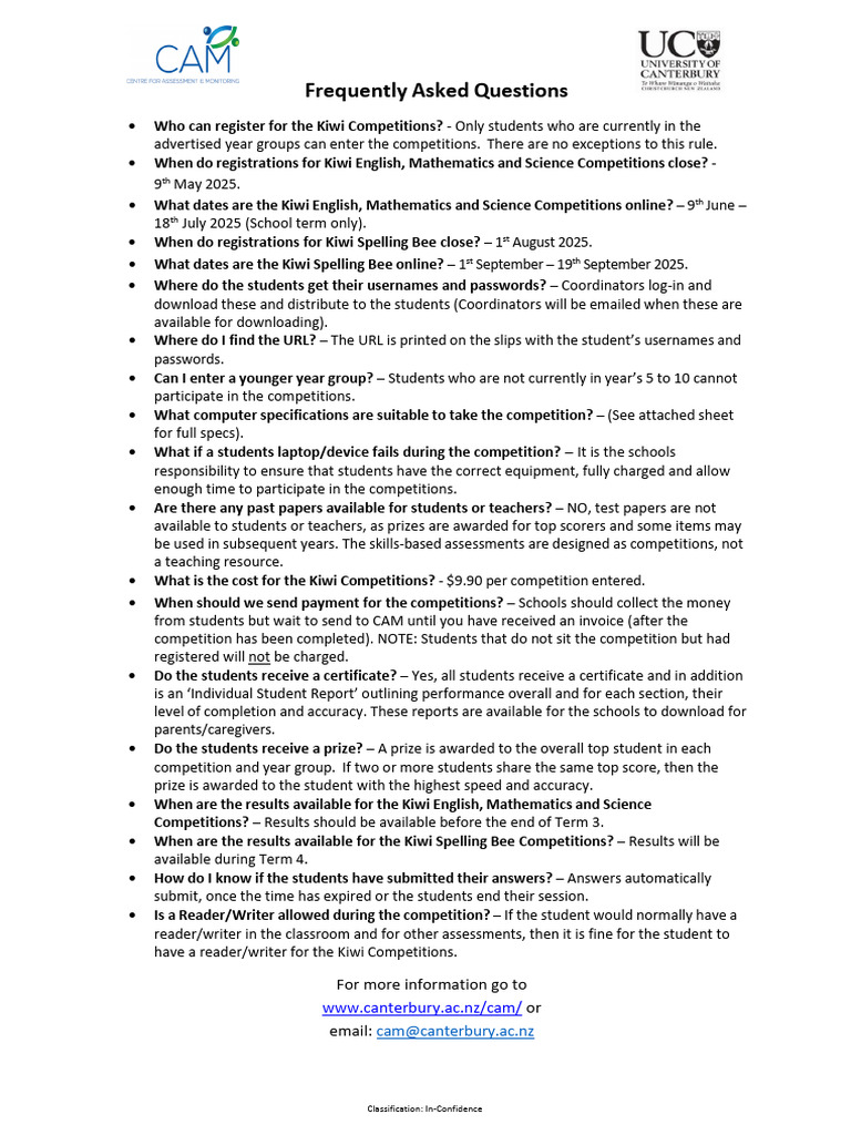 Kiwi Competitions - Frequently Asked Questions | PDF | Computing | Software