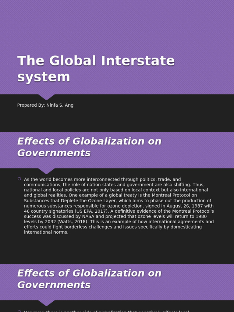 The Global Interstate System MODULE 7 8-1 | PDF | Globalization | World ...