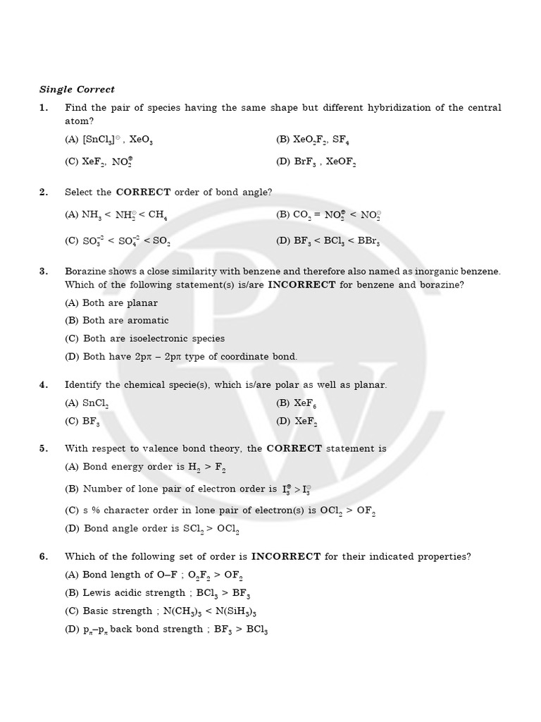 Revision Class Test-01(Eng)_Done | PDF | Atoms | Chemical Substances