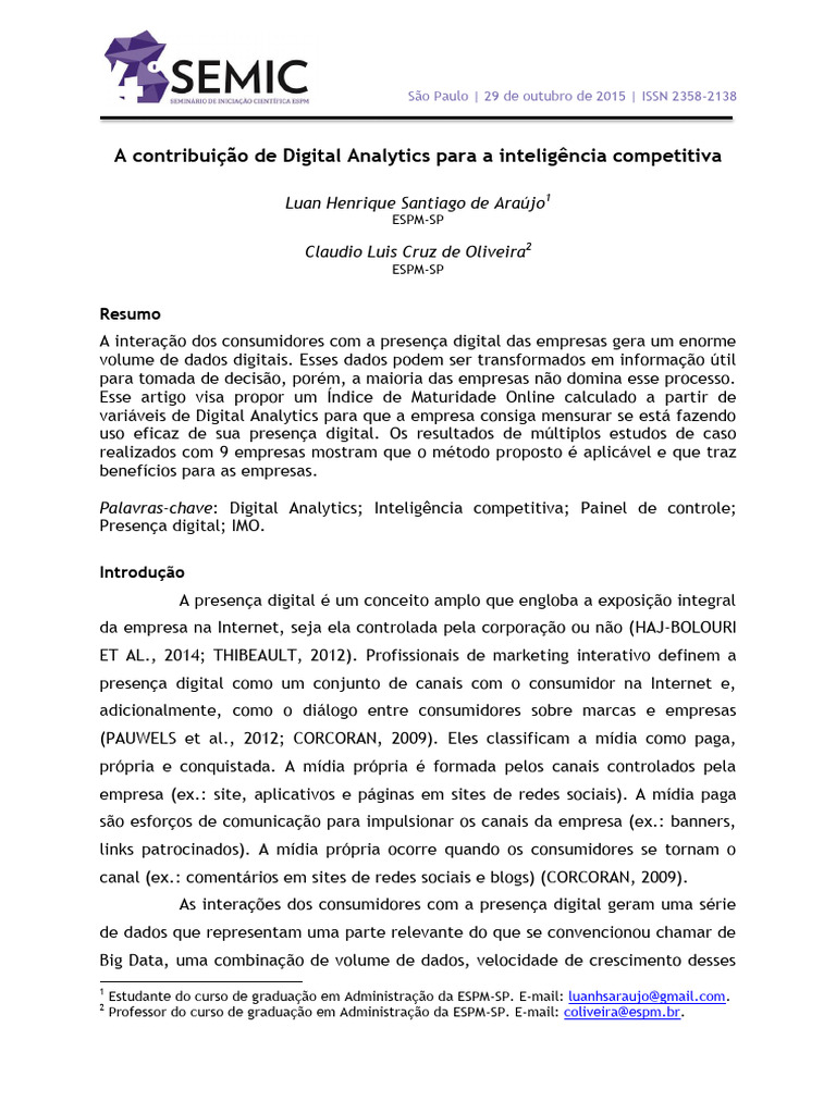 Artigo 4o Semic v5 - Luan Ara Jo | PDF | Internet | Mercado (economia)