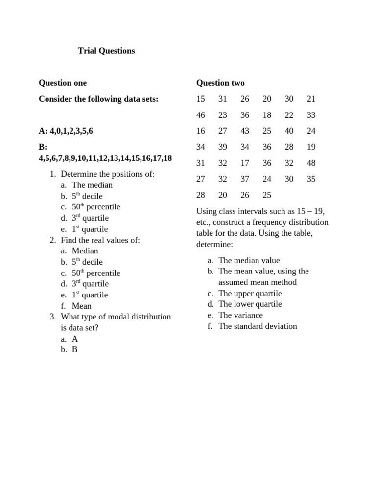 Trial Questions 1 | PDF