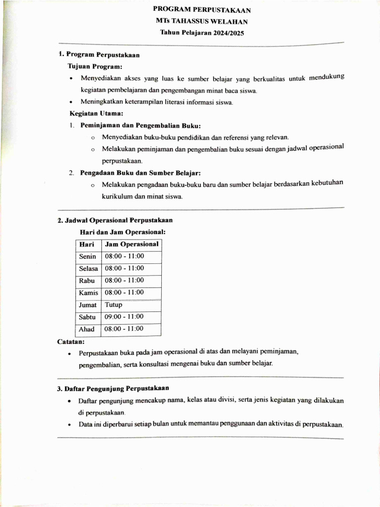 8.2 Program Perpustakaan | PDF