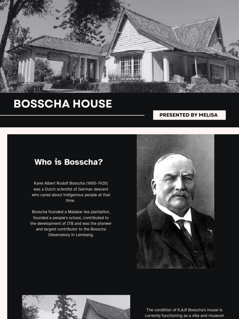 Bosscha House: History and Architecture | PDF