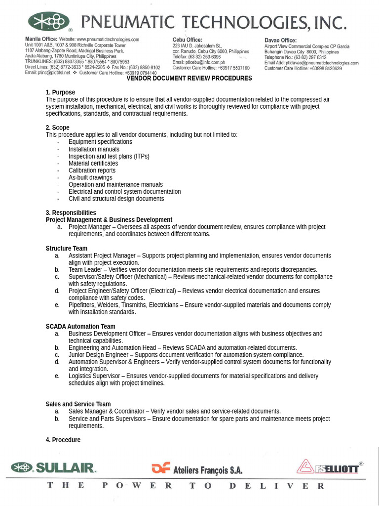 5 Vendor Document Review Procedure | PDF | Specification (Technical ...