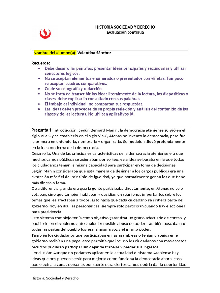 TB1 HSD 2025-01 11615 Sanchez Valentina | PDF | Democracia | Ideologías ...