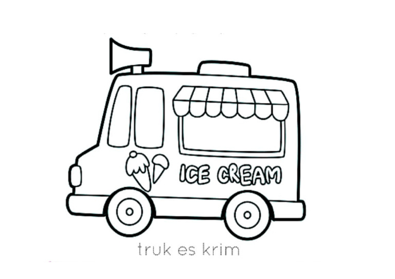 Mewarnai Mobil Es Krim | PDF