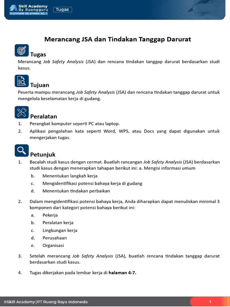 Job Safety Analysis - (Buyung Chandra) | PDF