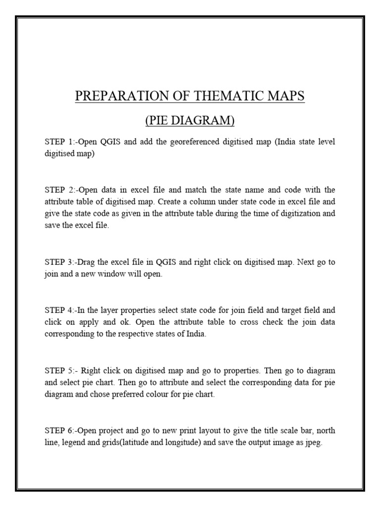 Pie Diagram in Qgis Thematic Mapping | PDF