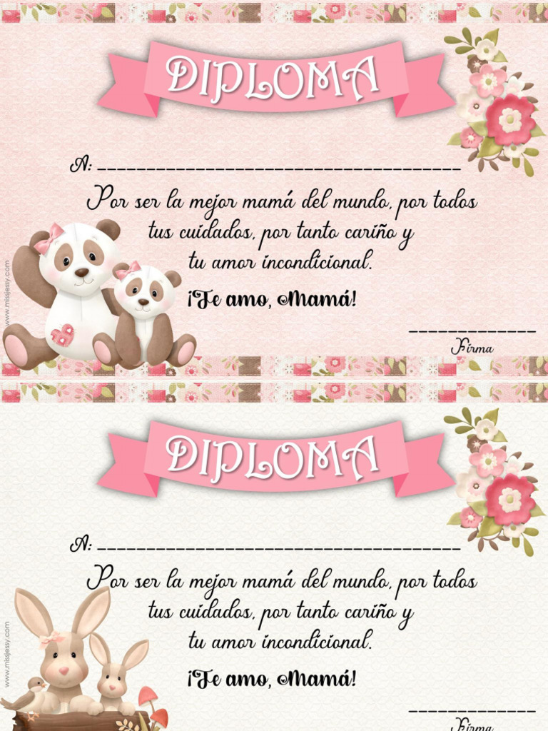 Diplomas para Dia de Las Madres | PDF