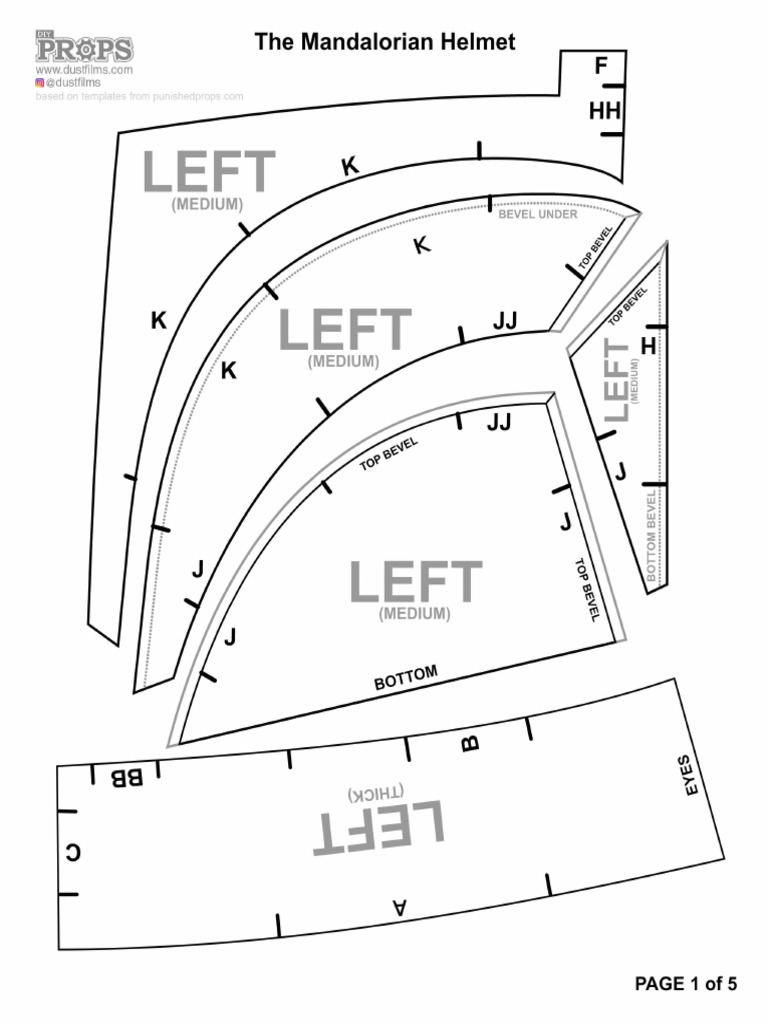 DIY Mandalorian Helmet Templates | PDF