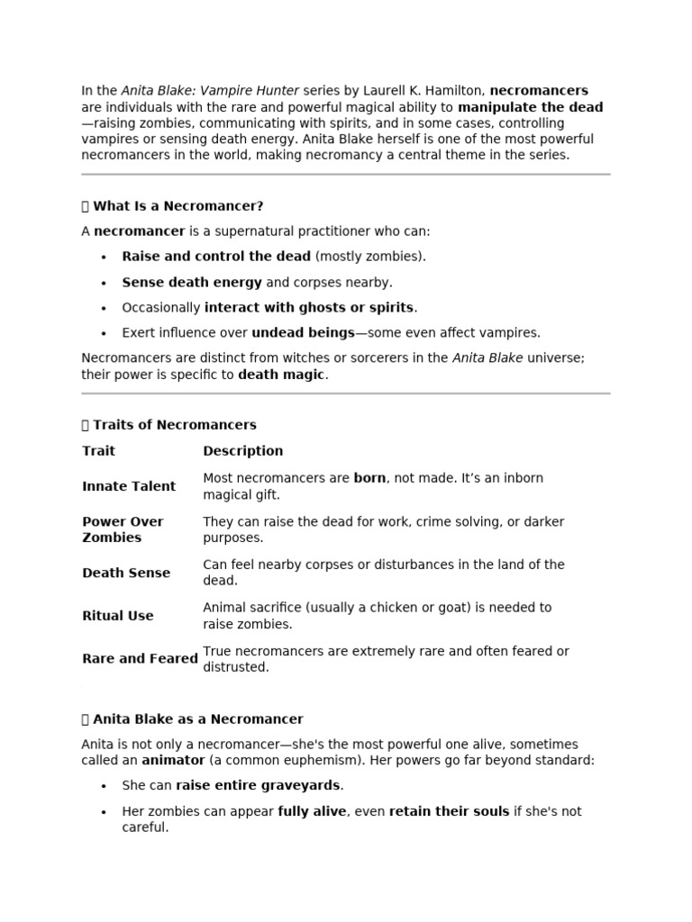 Necromancer | PDF | Necromancy | Zombies