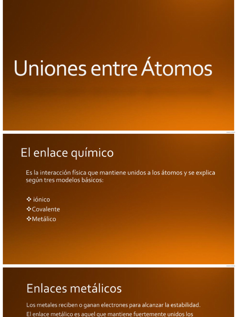 Uniones atómicas | PDF