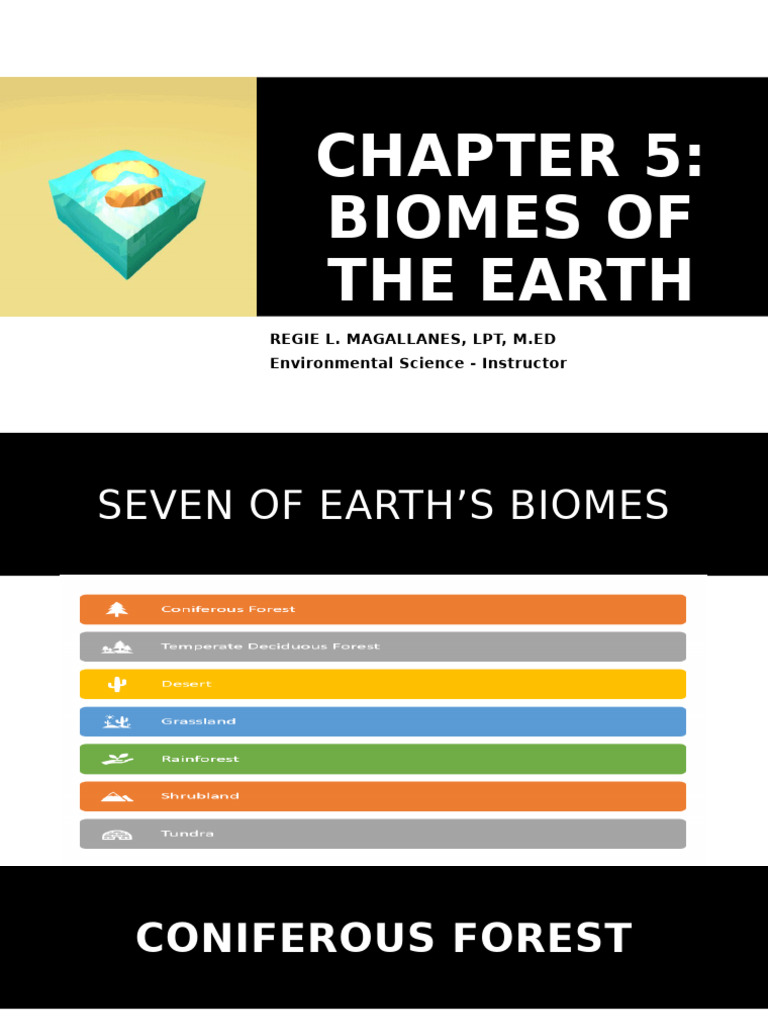 Chapter 5 - Biomes of The Earth | PDF | Desert | Rainforest