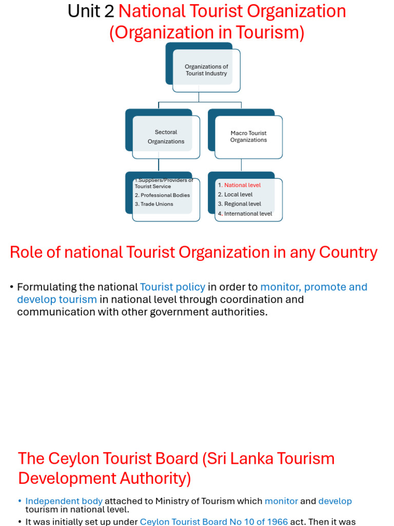 Unit 2 National Tourist Organization | PDF