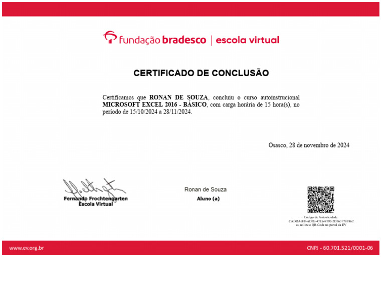 Certificado_Excel_basico | PDF