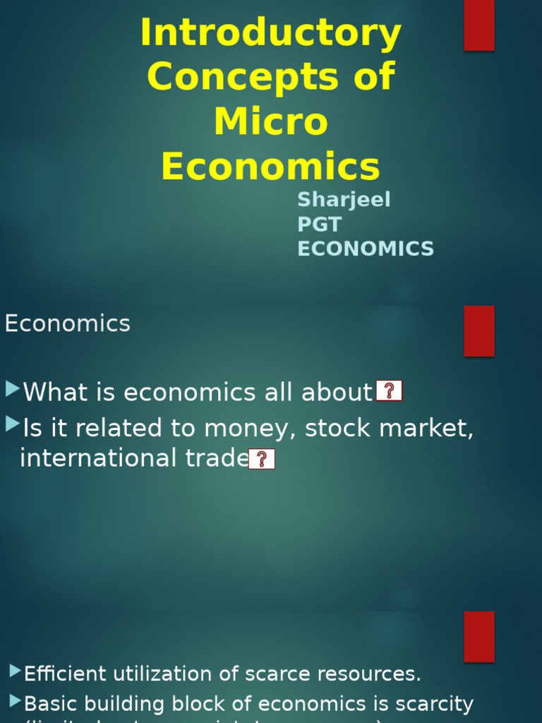 Introduction to Microeconomics Concepts | PDF | Economics | Microeconomics