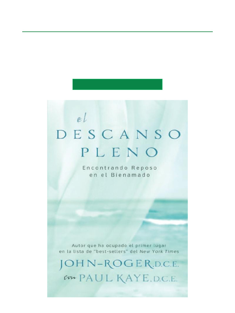 El Descanso Pleno Encontrando Reposo en El Bienamado Official Download ...