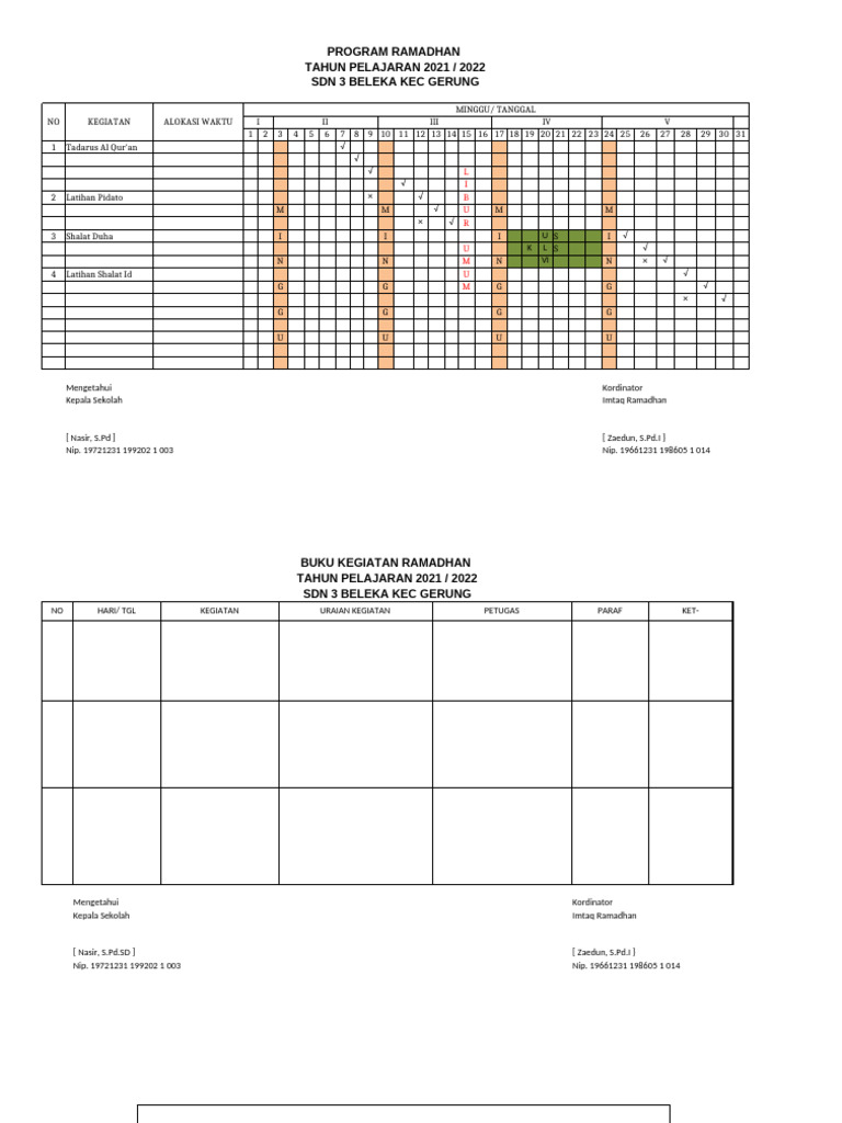 PROGRAM RAMADAN 2022-2023 | PDF