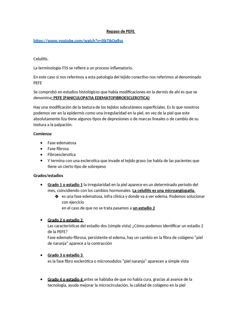 Clasificación y Tratamiento de PEFE | PDF | Enfermedades y trastornos ...