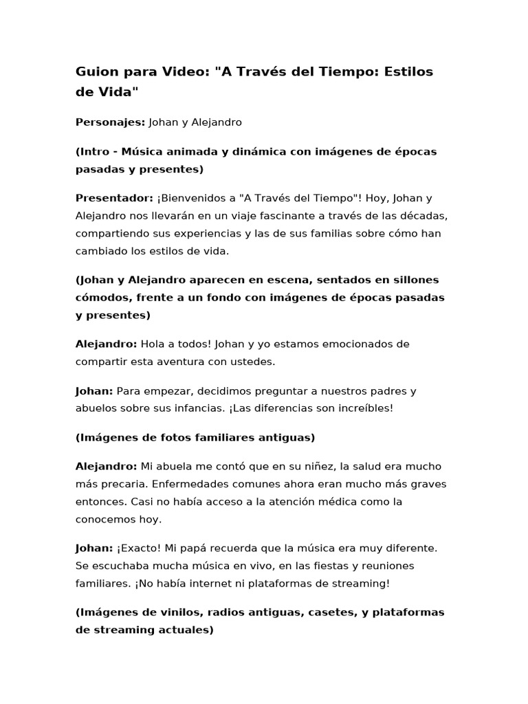 Guion para Video | PDF