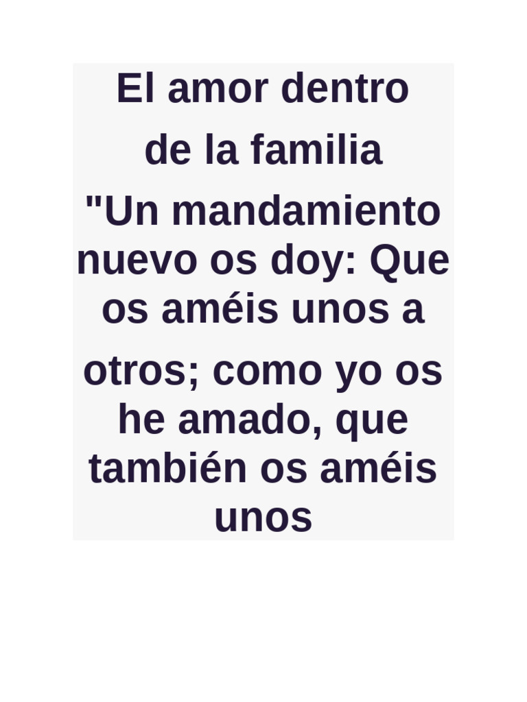 Amor y Familia4444 | PDF