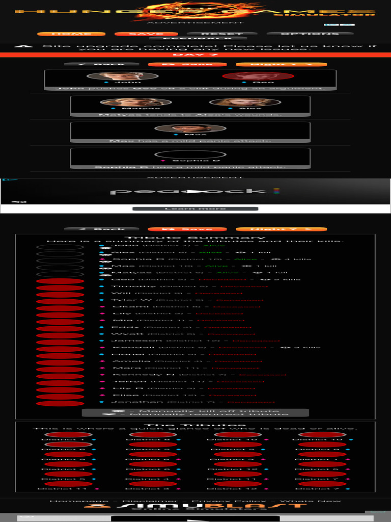 Hunger Games Simulator - Day 7 | PDF