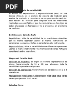 Estudio R&R en Minitab | PDF | Calibración | Medición