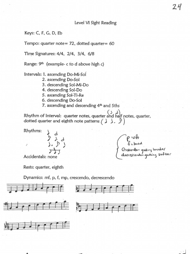 Violin Sight Reading Exercise 6 | PDF