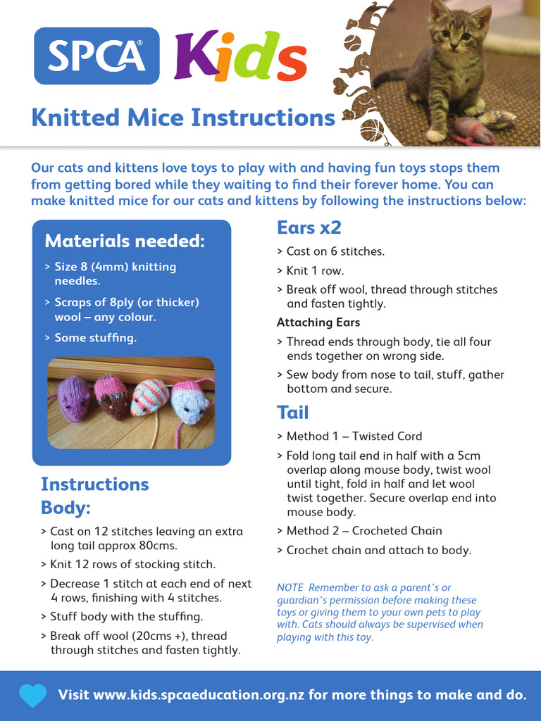 Knitted Mice SPCA KIDS | PDF