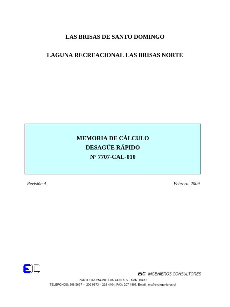 7707-CAL-010 Desague de Fondo | PDF | Tecnologías de gas | Ingeniería mecánica