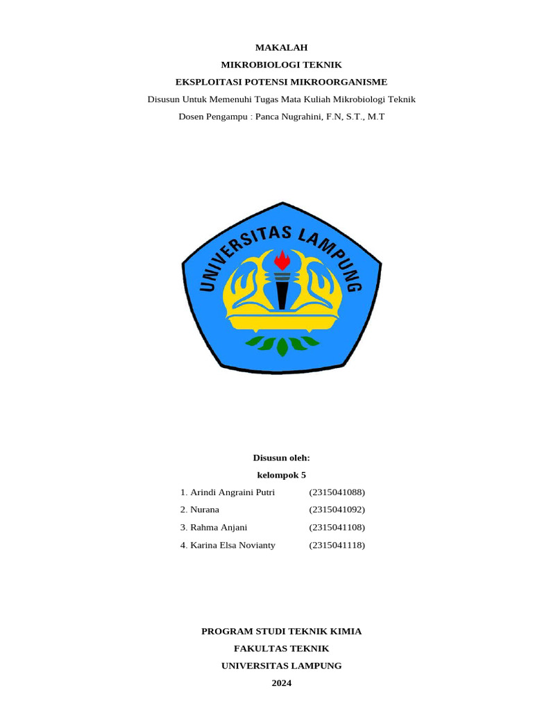 Kelompok 5C - Mikrobiologi Teknik - Tugas Ke - 5 | PDF