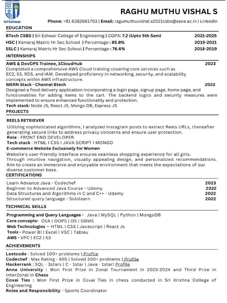 Vishal Final Resume | PDF