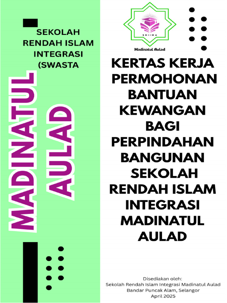 Kertas Kerja Perpindahan Madinatul Aulad | PDF