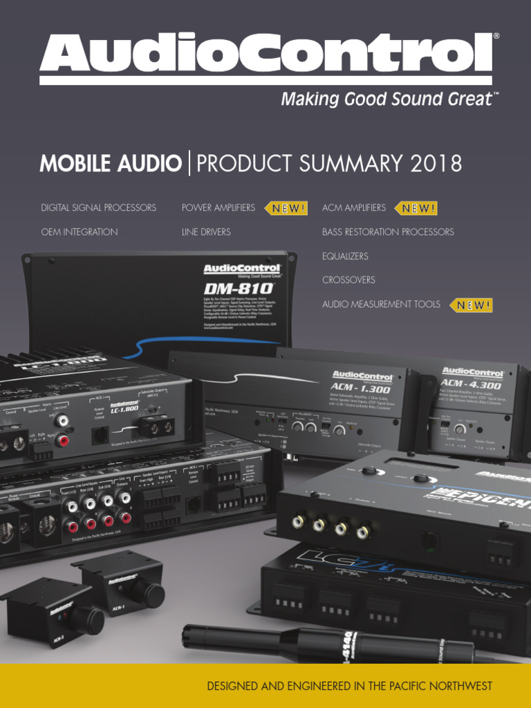 AudioControl 2018 Mobile Electronics Summary | PDF | Equalization (Audio) | Amplifier