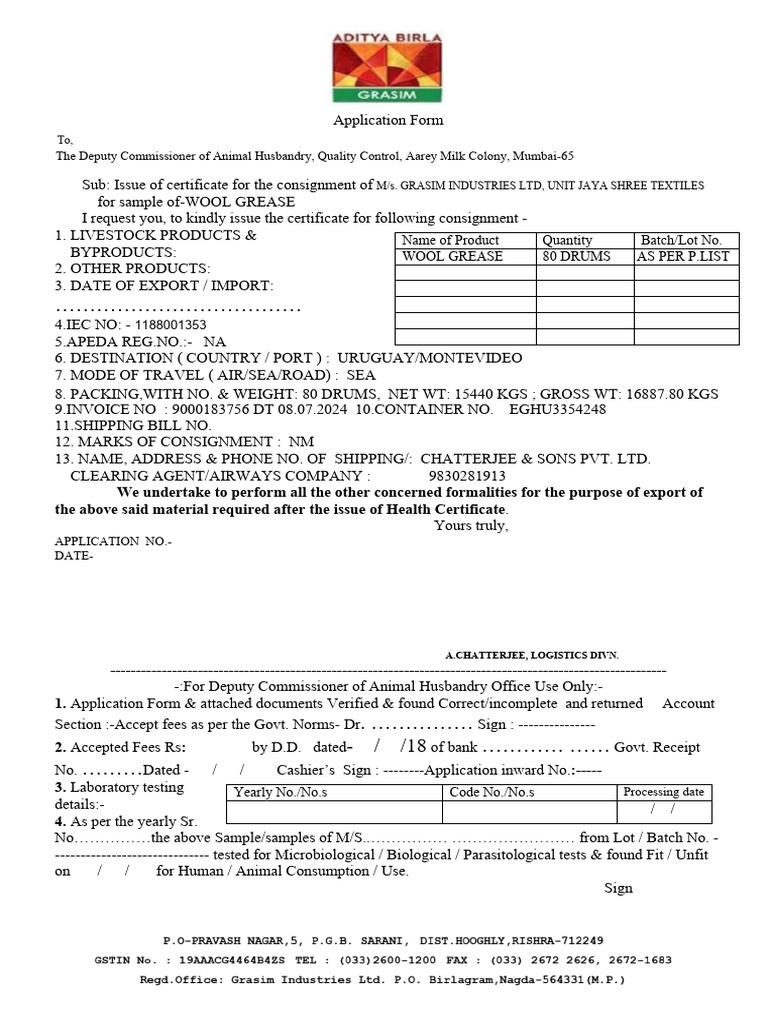 ANIMAL HUSBANDRY Application Form For DCQC | PDF | Sheep | Biology