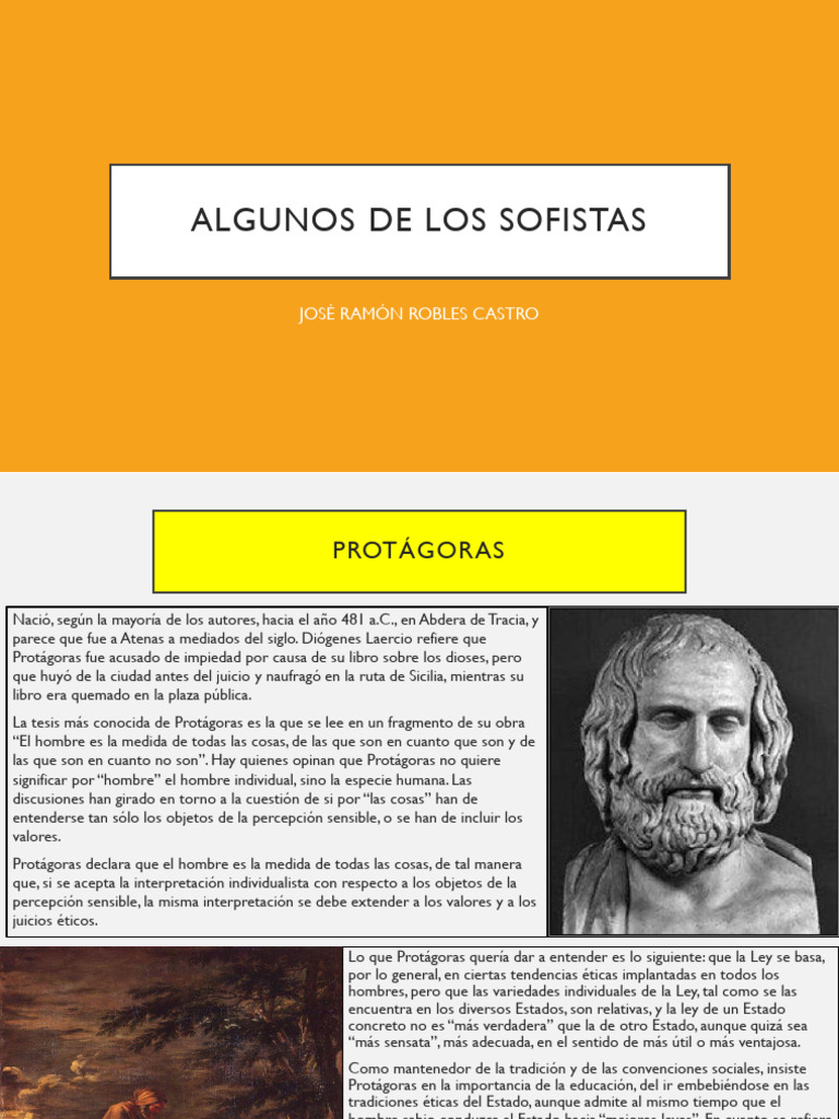 Expo. Algunos de Los Sofistas | PDF