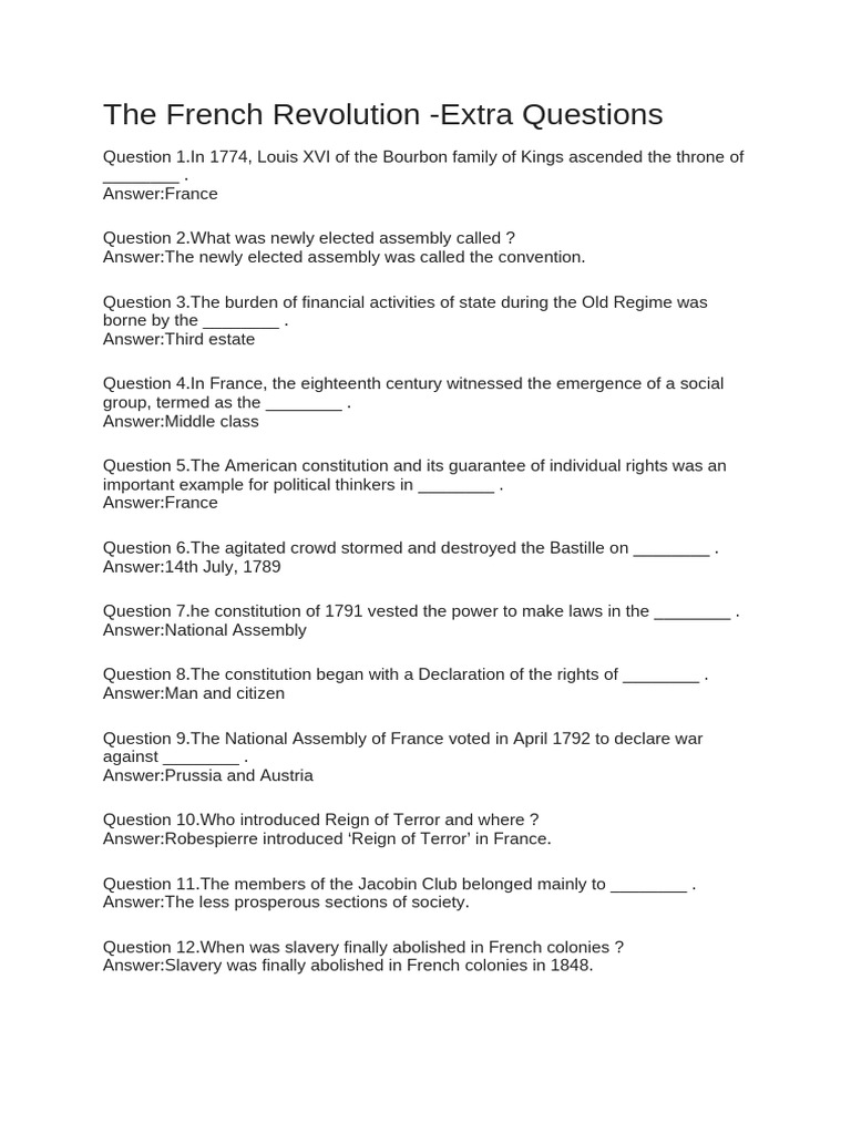 The French Revolution | PDF | French Revolution | Reign Of Terror