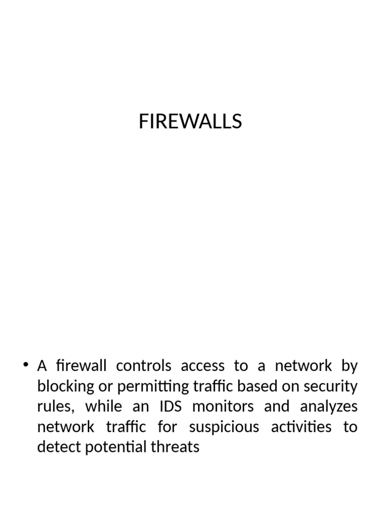 Firewalls | PDF