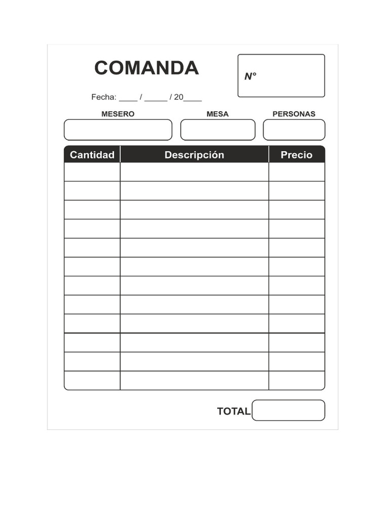 Normalización Comanda | PDF