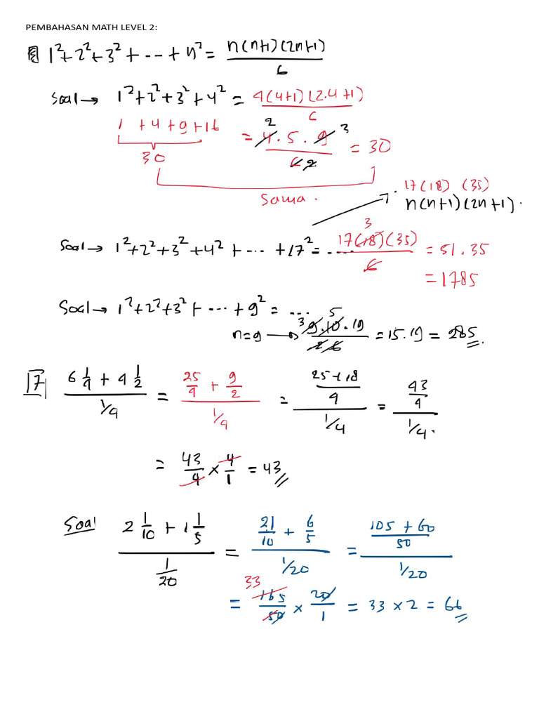 BAHAS DAN LATIHAN MATH LEVEL 2 - FINAL PROV JSO 2023 (TYPE B) | PDF