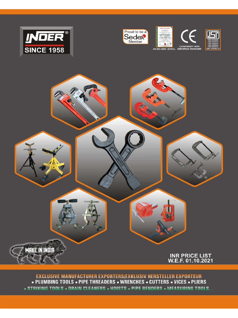 Inder Price List 2021 1-10-2021 | PDF