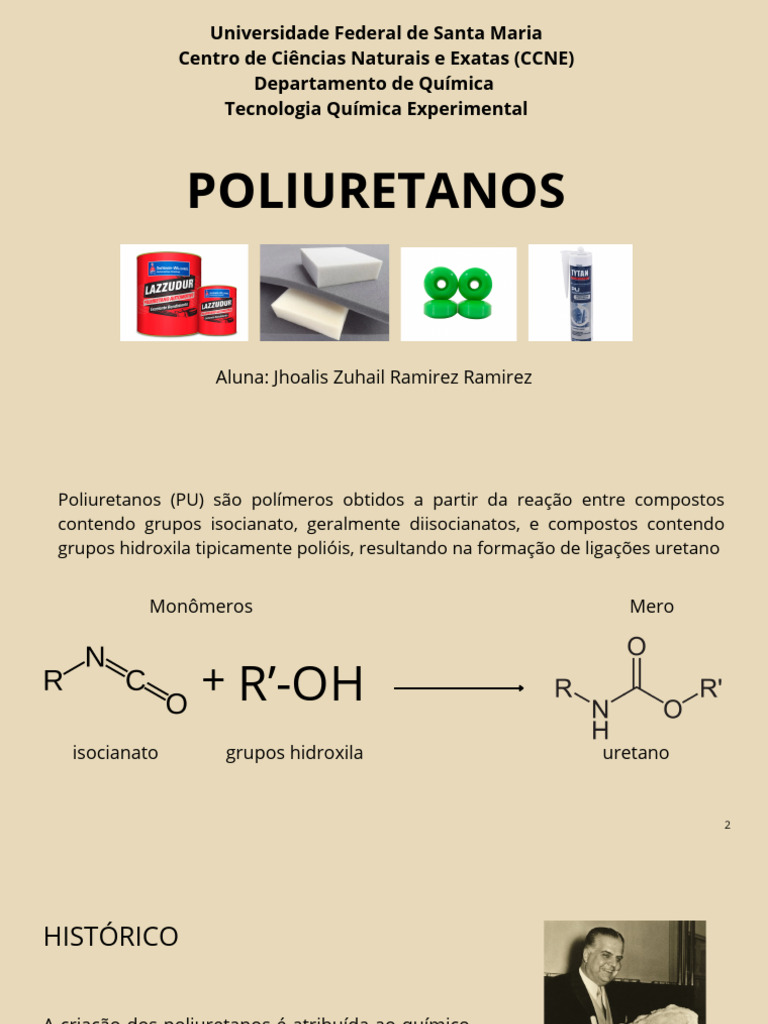 Grupo Funcional Isocianato | PDF | Poliuretano | Química de polímeros