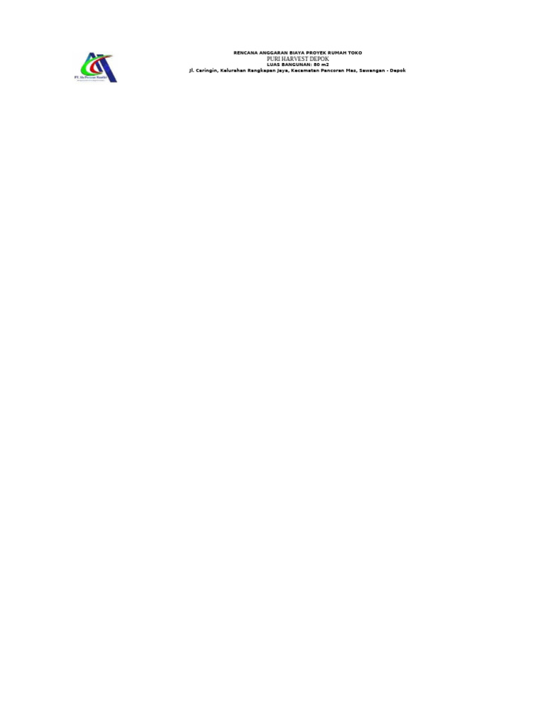 RAB Ruko Pancoran Mas | PDF