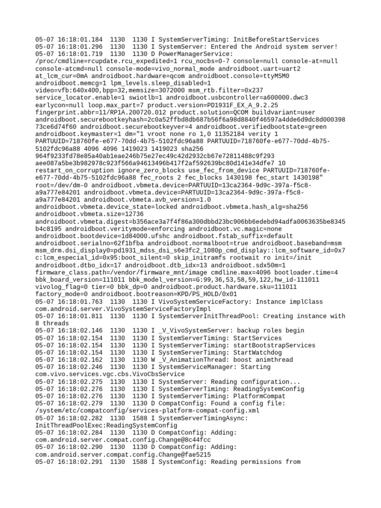QTI Hardware Configuration Log | PDF | Computing | Software