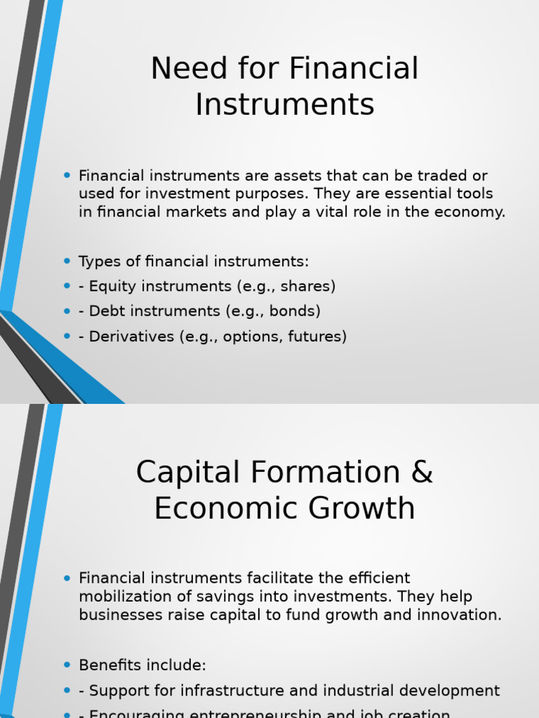 Need For Financial Instruments (1) Prince | PDF