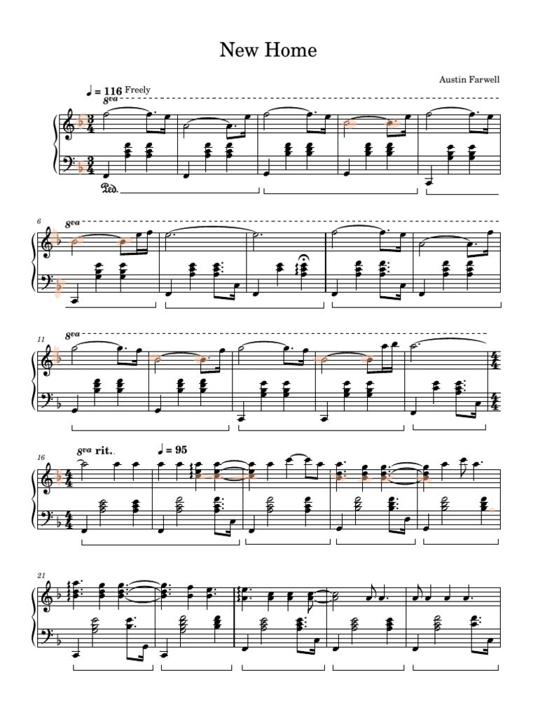 New Home Sheet Music by Austin Farwell | PDF