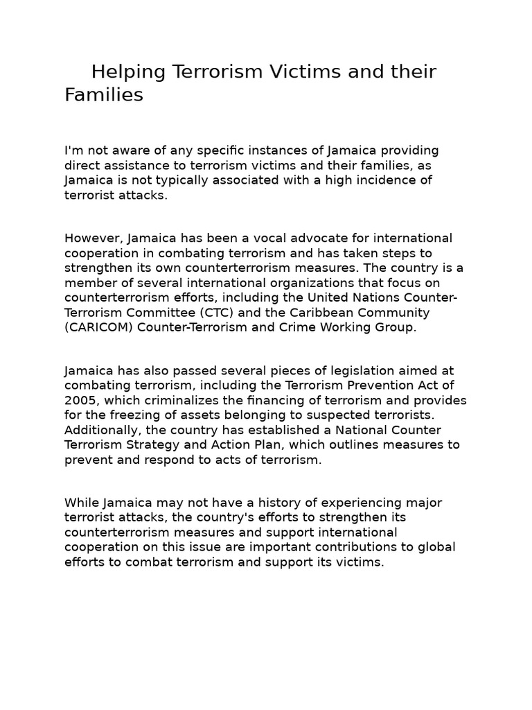 Jamaica's Counterterrorism Efforts Explained | PDF