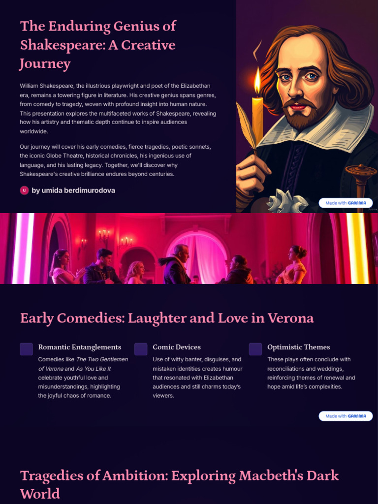 Shakespeare's Timeless Creative Legacy | PDF | William Shakespeare | Comedy