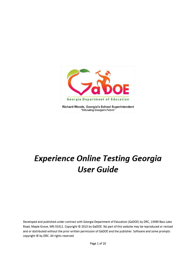 GA Milestone Practice Test User Guide 2015 | PDF | Computing